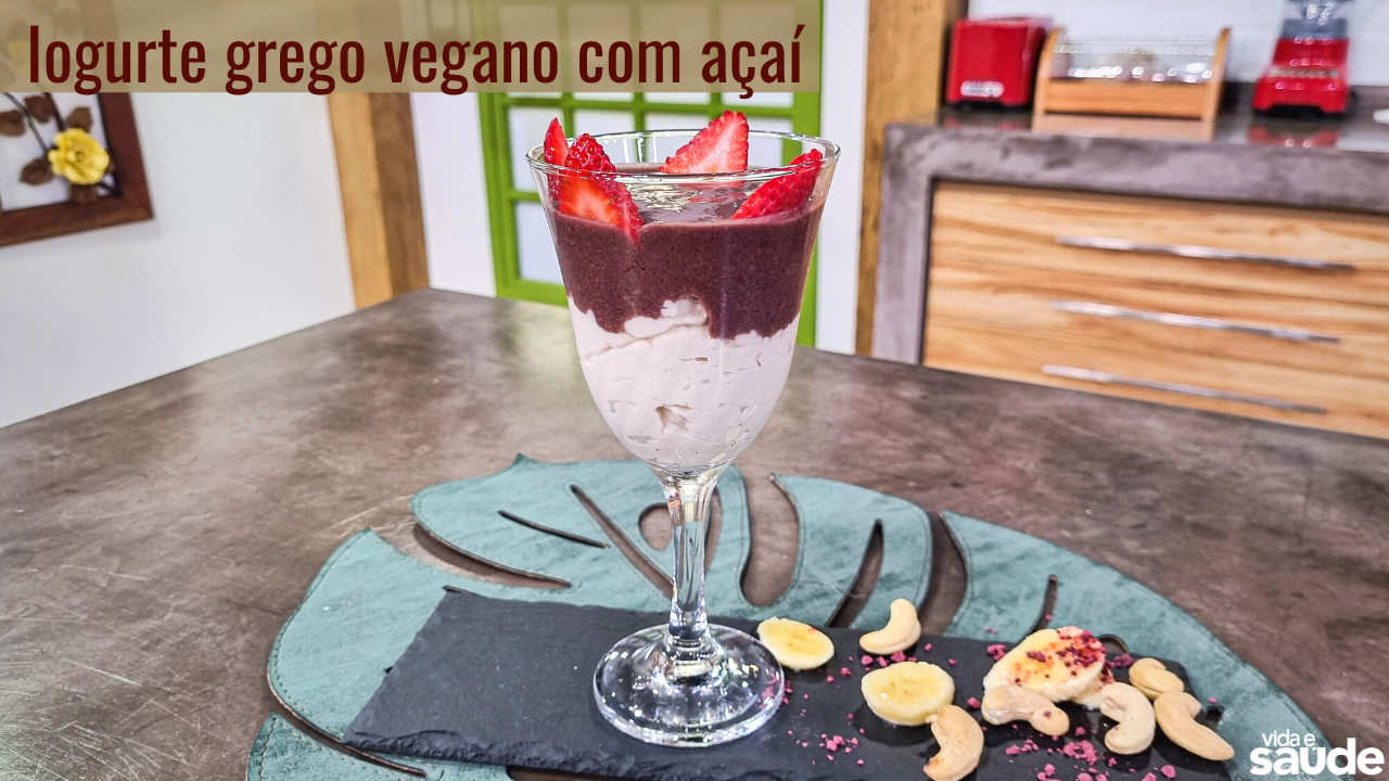 Receita: Iogurte grego vegano com açaí - Rede Novo Tempo de Comunicação
