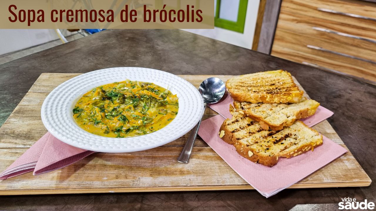 Receita: Sopa cremosa de brócolis - Rede Novo Tempo de Comunicação